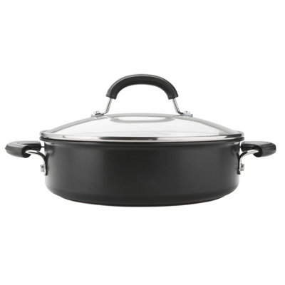 Circulon Total Black Round Hard Anodised Aluminium Non-Stick Covered ...