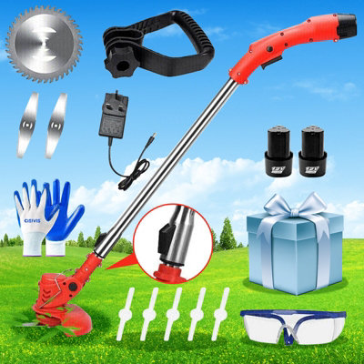 Cisivis 12V Cordless Strimmer & Edger with 2 Batteries - Adjustable ...