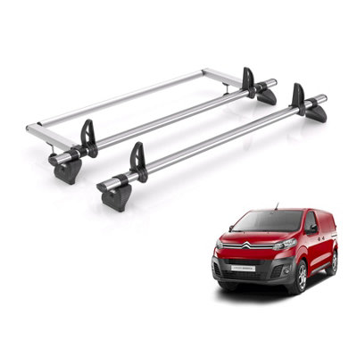 Citroen Dispatch Roof Rack For 2016+ M/XL Vans 2 Bars + Roller ...
