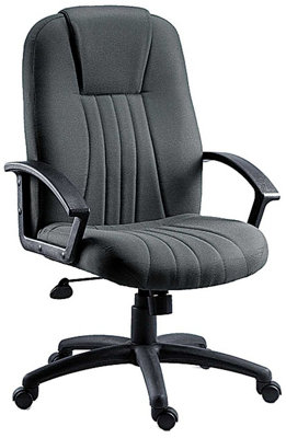 City Fabric Executive Chair Charcoal with gas lift and sturdy nylon ...