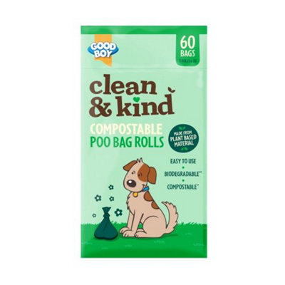 CK Compostable Poo Bag Rolls 3 rolls x 20 bags (Pack of 36)