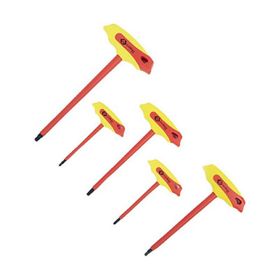 CK T4422 SET Insulated T-Handle 5 Piece Hex Key Set
