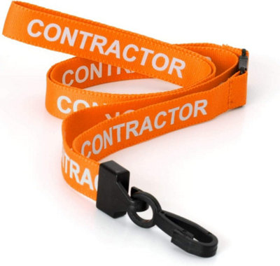 CKB LTD 100 Orange Contractor Lanyards Breakaway Safety Lanyard Neck ...