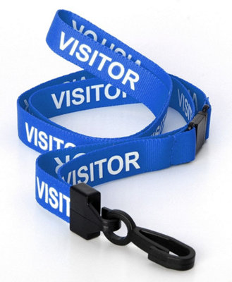 CKB LTD 50 Blue Visitor LANYARDS Breakaway Safety Lanyard Neck Strap ...