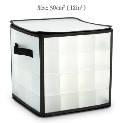 CKB LTD CHRISTMAS BAUBLE DECORATIONS STORAGE BOX WITH COMPARTMENTS CLEAR