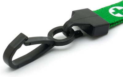 CKB LTD Green First Aid Lanyard with Retractable Clip and ID Badge ...