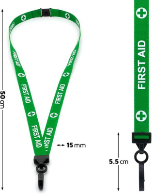 CKB LTD Green First Aid Lanyard with Retractable Clip and ID Badge ...