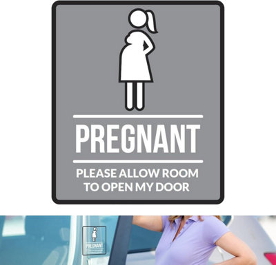 CKB Ltd Pregnant Lady Warning Notice Adhesive Vinyl Sticker for Cars ...