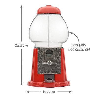 CKB LTD Retro Coin Operated Gumball Machine Sweet Dispenser