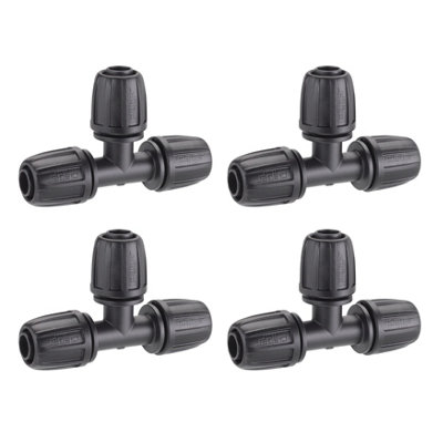 Claber 91029 Tee Half Inch Hose Pipe Connector. Pack of Four