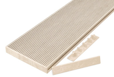 Cladco Ivory Composite Decking End Cap