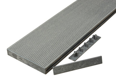 Cladco Stone Grey Composite Decking End Cap
