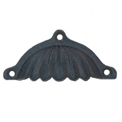 Clam Cup Door Pull Handle Cast Iron Cupboard Drawer Chest Cabinet