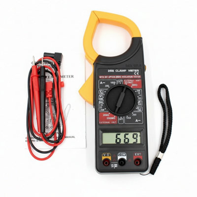 Clamp Meter AC DC Multimeter Volt Amp Tester