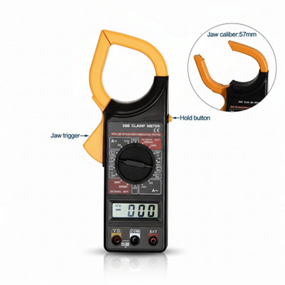 Clamp Meter AC DC Multimeter Volt Amp Tester