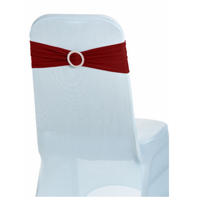 Buy Claret Spandex Chair Band with Slider Buckle Stretchy Chair Band ...