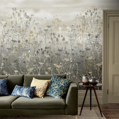 Clarissa Hulse Tania's Garden Pebble Fixed Size Wall Mural | DIY at B&Q