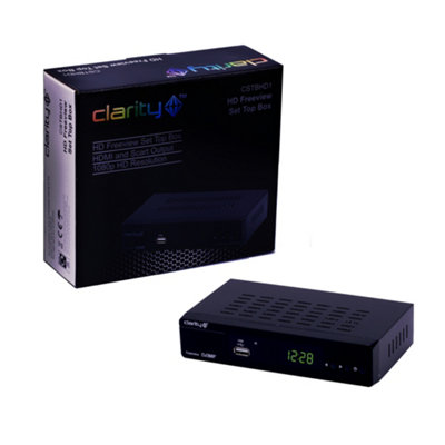 Clarity Freeview Box Set-Top Digibox with Full HD Channels, HDMI, USB ...