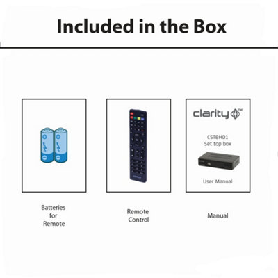 Clarity Freeview Box Set-Top Digibox with Full HD Channels, HDMI, USB ...