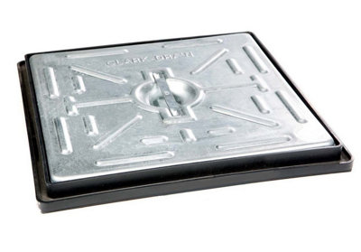 Clark Drain 300mm x 300mm 5T Galvanised Steel Manhole Cover & Frame ...