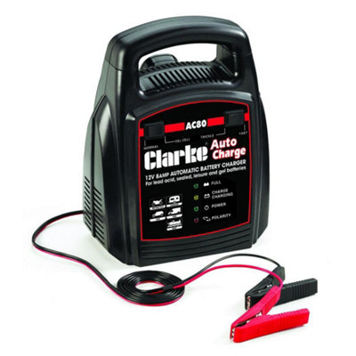 CLARKE AUTOMATIC BATTERY CHARGER 8A AMP 12V CAR VAN VEHICLE BOOSTER ...