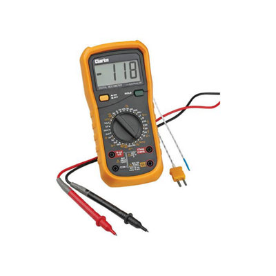 Clarke CDM45C 11 Function Digital Multimeter with Temperature Probe ...