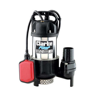 Clarke HSE300A 2" 720W 300Lpm 10m Head Heavy Duty Submersible Pump with ...