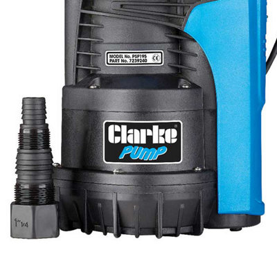 Clarke PSP195 600W 195Lpm 9m Head Puddle Pump with Float Switch (230V)