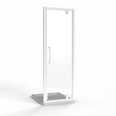 Classic 1000mm Pivot Door White Frame