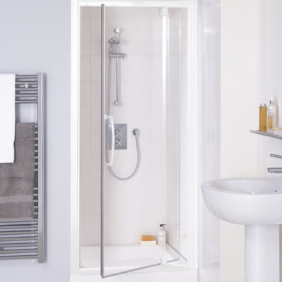 Classic 1000mm Pivot Door White Frame