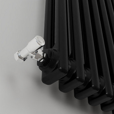 Classic 2 Column Cast Iron Inspired Radiators Black for Central Heating ...
