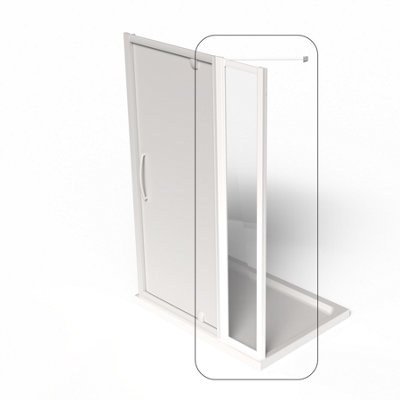 Classic 350mm Inline Panel and Brace White Profile Frame