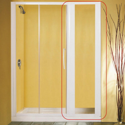 Classic 350mm Inline Panel and Brace White Profile Frame