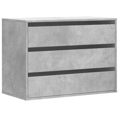 Classic Corner Chest of Drawers Concrete Grey 80x41x58 cm Engineered Wood
