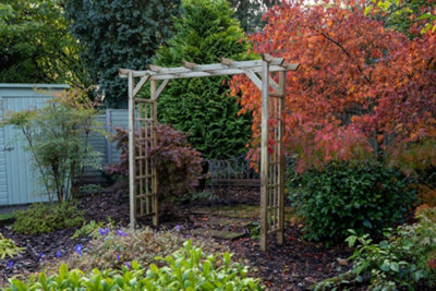 Classic Flat Top Wooden Garden Arch