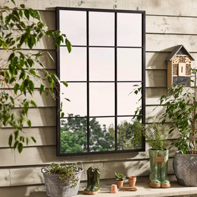 Classic Iron Decorative Wall Mounted Outdoor Garden Mirror Framed ...