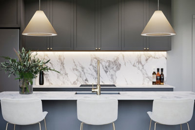 Classic Marble 1000mm x 610mm x 12mm Compact Laminate Worktop Modern ...