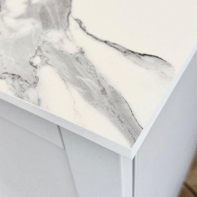 Classic Marble 2000mm x 610mm x 12mm Compact Laminate Worktop Modern ...