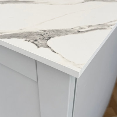 Classic Marble 3050mm x 610mm x 12mm Compact Laminate Worktop Modern ...