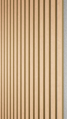 CLASSIC OAK ACOUSTIC WOOD SLAT PANEL (GREY FELT)
