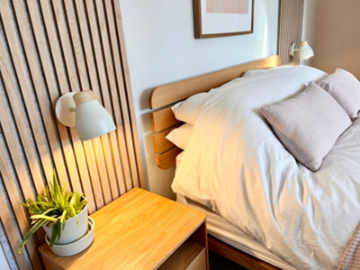 Classic Oak Acoustic Wood slat Panel (Grey Felt)