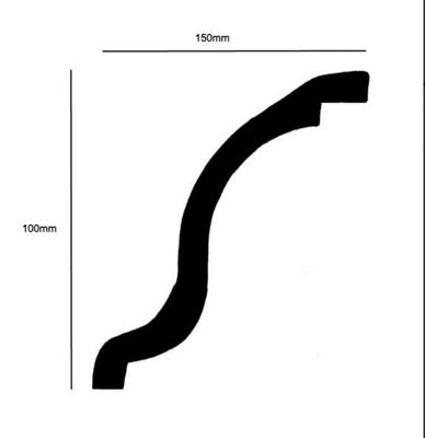 Classic Ogee Plaster Coving 150mm x 100mm - 36m Pack