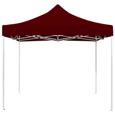 Classic Professional Folding Party Tent Aluminium 3x3 m Wine Red