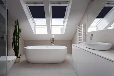Classic Roof Blind Window Code (C4A) Navy for Dakea/Dakstra Roof ...