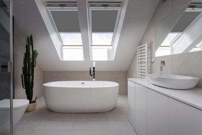 Classic Roof Blind Window Code (P01) Dark Grey for Keylite Roof Windows ...