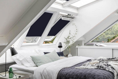 Classic Roof Blind Window Code (P03F) Navy for Keylite Roof Windows ...