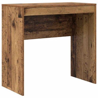 Classic Rustic Writing Desk Old Wood Finish Wood 80 x 40 x 76 cm