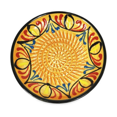 Classic Spanish Hand Painted Kitchen Dining Garlic Rasp Orange (Diam ...