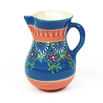 Classic Spanish Hand Painted Pattern Home Decor Large Pourer Jug 2L ...