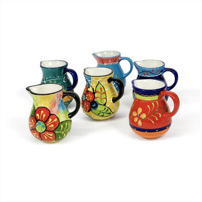 Classic Spanish Hand Painted Pattern Home Decor Mini Pourer Jug (H) 9cm ...